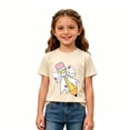 Big Girls Shirts Crew Neck Short Sleeve Bow Prints Stylish Casual Tops ...