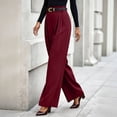 Ailaofu Women High Waist Pleated Wide Leg Dress Pants With Detachable ...