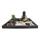 Meditating Buddha Zen Garden Kit With Lotus Candle Holders Sand Rake ...