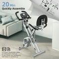POOBOO Folding Magnetic Exercise Bike, Indoor Cardio Workout, Max ...