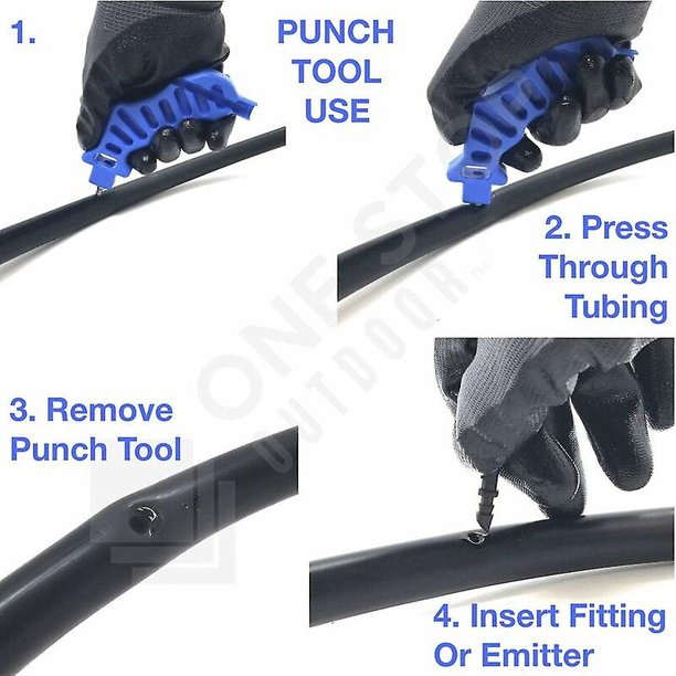 2-in-one Drip Irrigation Tubing Fitting Punch And Insertion Tool - For ...