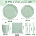 350 Pcs Ivory Dinnerware Sets, 9" Party Plates, 7" Cream Dessert Plate ...
