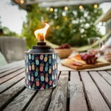 Mainstays Tin Deluxe Table Torch with Colorful Design Burns Up to 8 ...