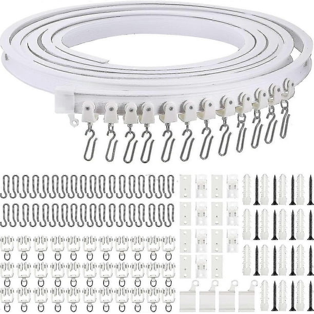 5 Meters Bendable Ceiling Curved Curtain Track Flexible Ceiling Curtain ...