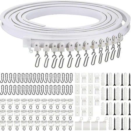 5 Meters Bendable Ceiling Curved Curtain Track Flexible Ceiling Curtain ...