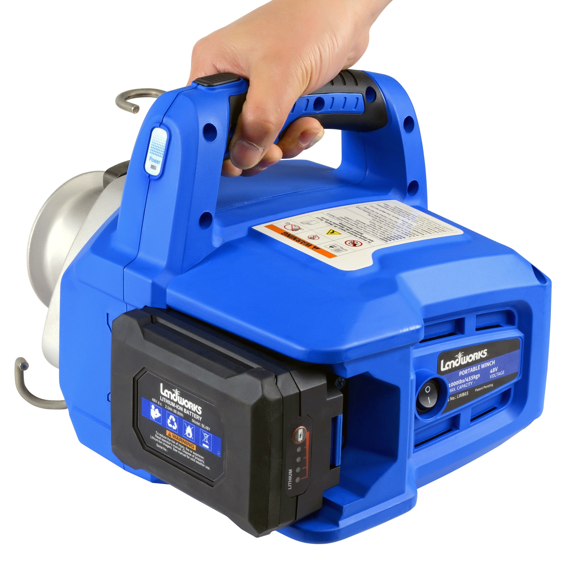 Buy Landworks Electric Portable Winch Capstan Hoist Brushless Motor Li ...