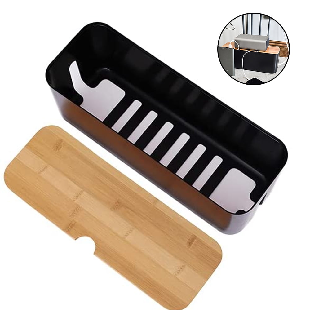 Cable Management Box Small White Cable Organizer Box for Extension Cord ...