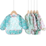 HaimoBurg 5 Pack Long Sleeve Baby Bibs, Waterproof Bibs with Catch-All ...