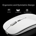 Uiosmuph Wireless Mouse Rechargeable Computer Silent Mouse with USB ...