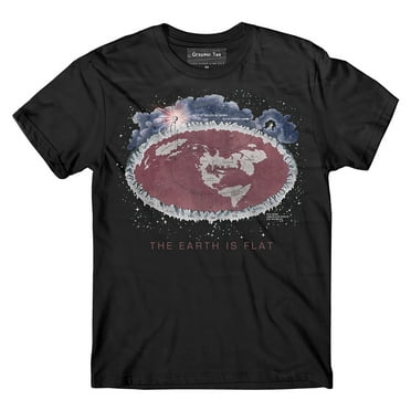 Flat Earth Map t-shirt, Earth is flat, Firmament, NASA lies, New World ...