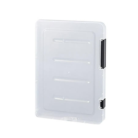 Clear File Box - Stackable Portable Project Case, Desk A5 Thin Black ...