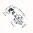 2 Pcs Stainless Steel Cabinet Door Hinges Hydraulic Damper Buffer Soft ...