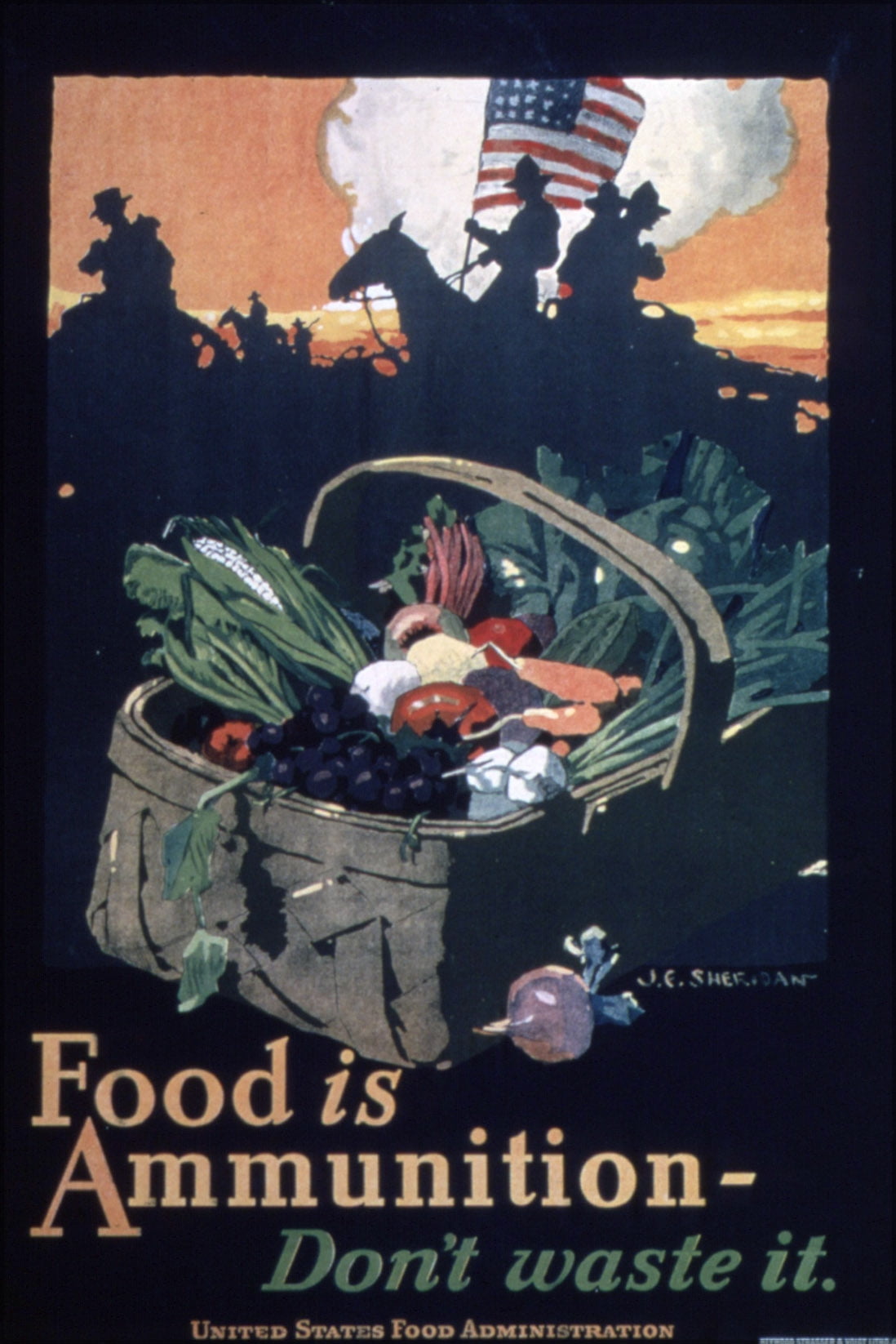 24"x36" Gallery Poster, Food is Ammunition- Don't Waste It., wwi ...