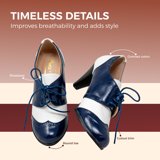 Chase & Chloe Women's Vintage-Inspired Lace-Up Oxford Pumps with ...