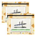 ALAZA Cartoon Bread Pattern Pencil Pouch 3 Ring Binder with Clear ...