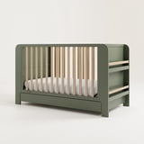 Graco Read-with-Me 4-in-1 Convertible Crib with Drawer, Olive with ...