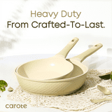 Carote 8 Pcs Nonstick Induction Cookware Set, Green Granite Pots and ...