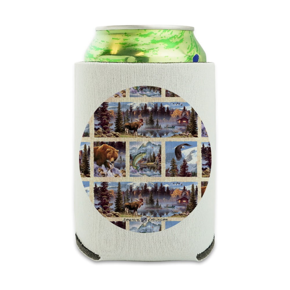 Rocky Mountain Outdoors Panels Pattern Can Cooler - Drink Sleeve Hugger ...
