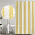 60x72 Inch Shower Curtains for Bathroom, Yellow Striped Fabric Bath ...