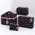 Large Capacity Makeup Bag Bows Cosmetic Bag Handheld Travel Toiletry ...