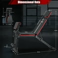 GIKPAL 770LB Adjustable Dumbbell Bench, Foldable Weight Bench with 7 Positions, Leg Extension ...