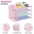 Marbrasse Desk Organizer ，4-Tier Paper Letter Tray Organizer with File ...