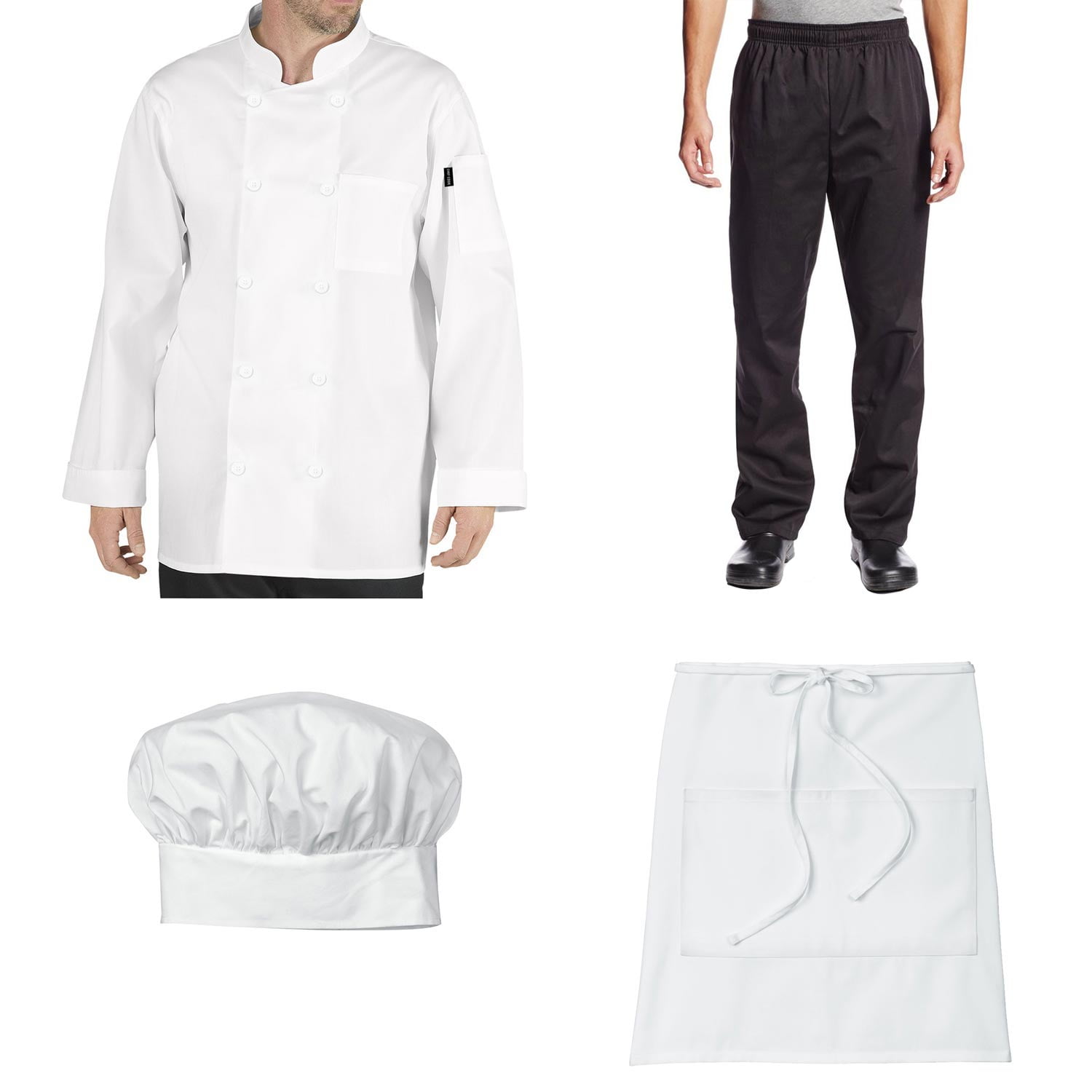 Student Chef Bundle Pack Includes Chef Coat, Pants, Hat & Apron ...
