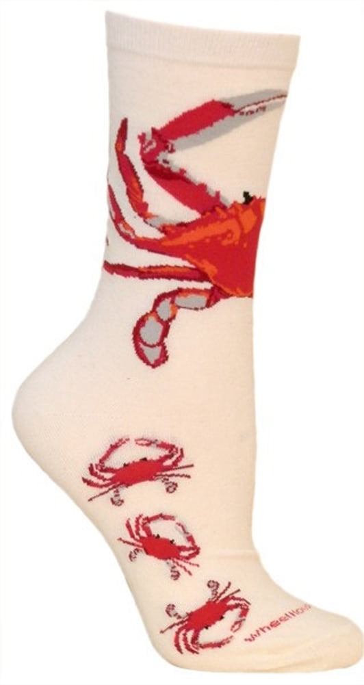 Crab Hug Natural Large Cotton Socks (6 Pack) - Walmart.com