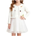 Bolero Shrug Cardigan For Girls Long Sleeve Button Down Cropped Sweater ...
