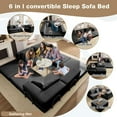 6-in-1 Convertible Sleeper Sofa Bed, 118" L-Shaped Modular Sectional ...