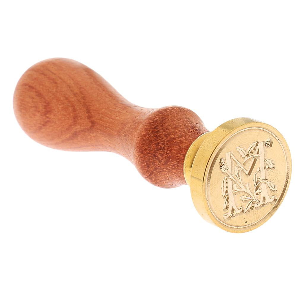 Retro Sealing Classic Stamp Wooden Alphabet Letter M - Walmart.com