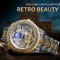 Watch for Men Carved Self-Wind Mechanical Tattoo Tourbillon Moon Phase ...