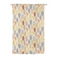 Leaves Specimens Sheer Curtains 72 Inch Long 1 Panel Grey Yellow Orange ...