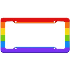 Rainbow, Gay Lesbian License Plate Tag Frame, Multiple Colors - Walmart.com
