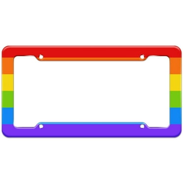 Rainbow LGBTQ Gay Pride Pattern License Plate Frame - Walmart.com