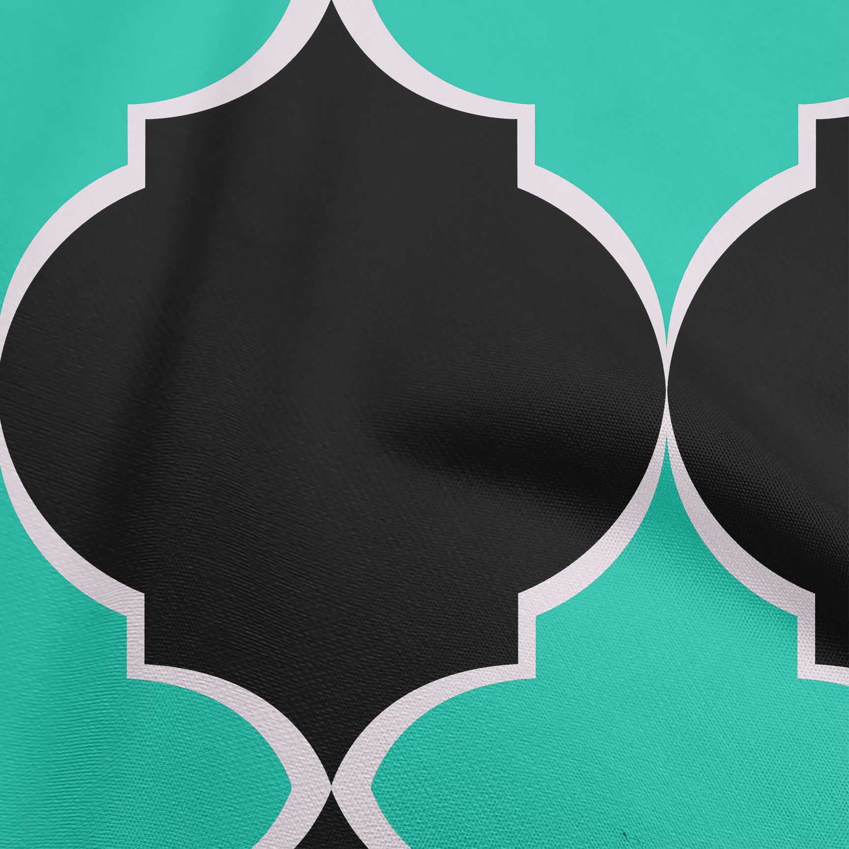 oneOone Velvet Turquoise Blue Fabric Quatrefoil Craft Projects Decor ...