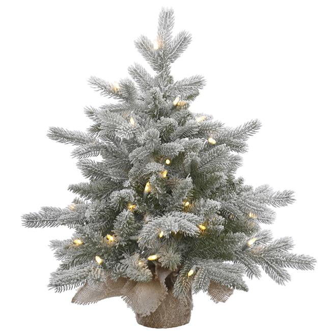 24 x 24 in. Frosted Sable Tree with 50 Warm White Dura LED Light ...