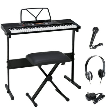 SUGIFT 61 Key Portable Electric Piano Keyboard with Microphone ...