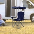 ENTU Portable Folding Beach Canopy Chair 600D PVC Fabric Steel Tube ...