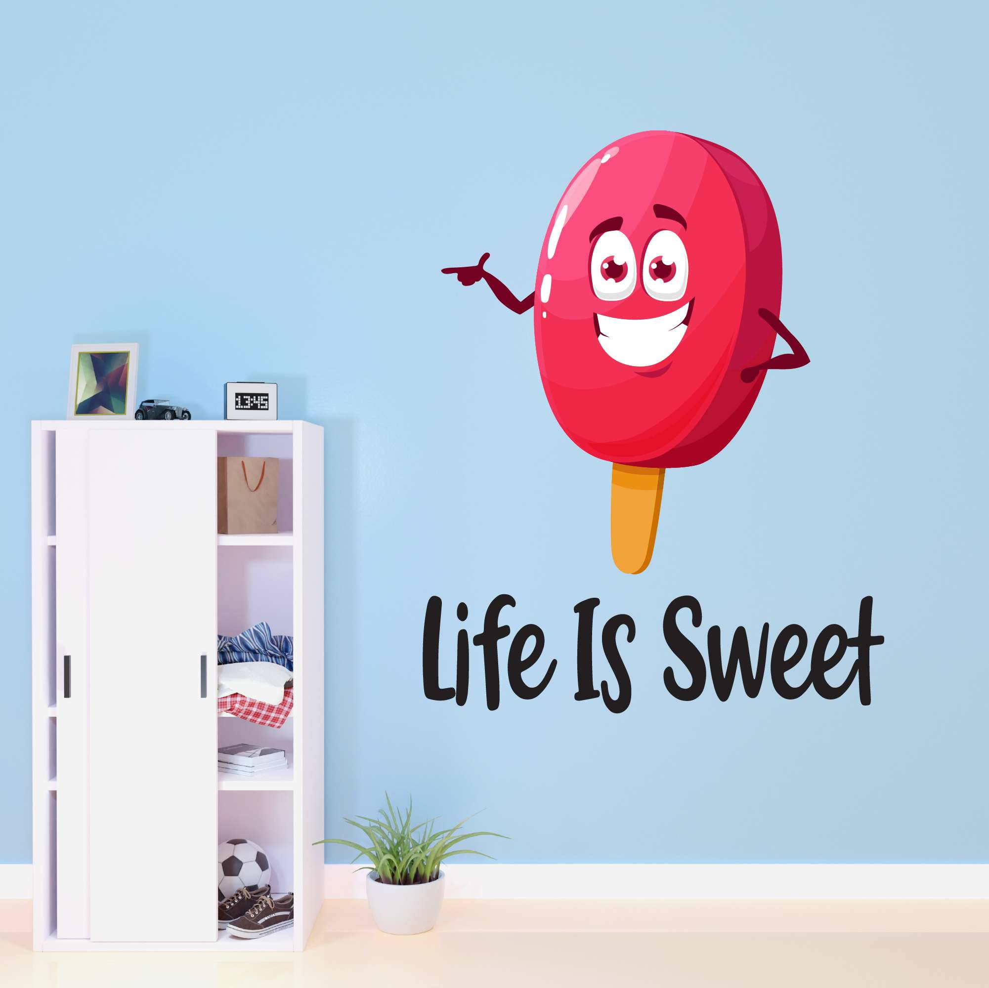 Children Life is Sweet Cute Cartoon Wall Decal Decoration Vinyl Kitchen ...