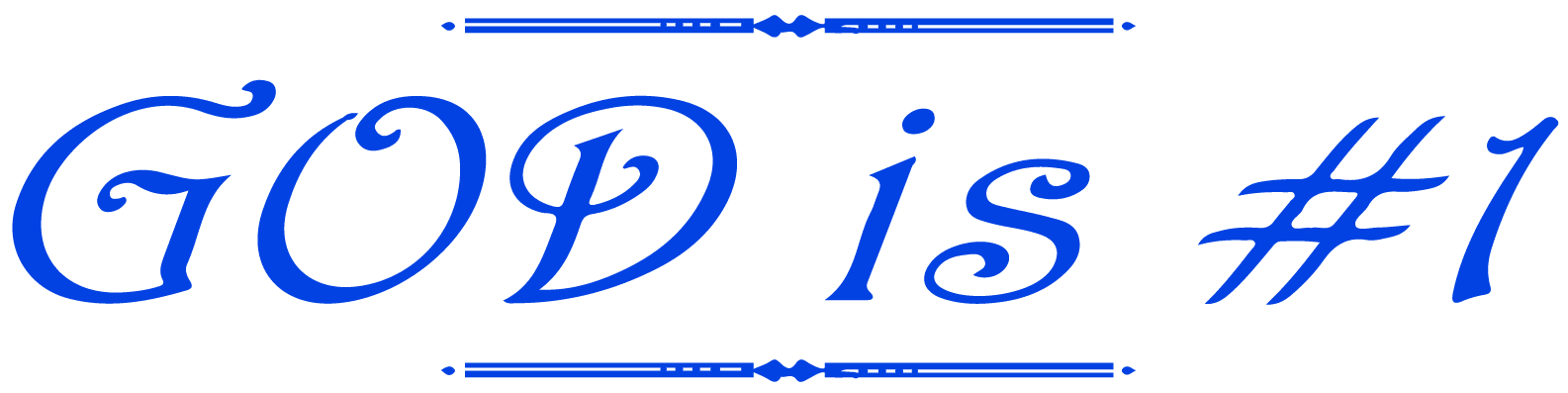 God is # 1 Vinyl Decal Sticker Quote - Small - Brilliant Blue - Walmart.com