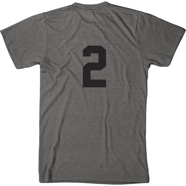 Standard Black Jersey Number 2 Men's Modern Fit T-Shirt - Walmart.com