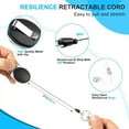 5 Pack ID Badge Holder With Clip Badge Reels Retractable Heavy Duty ...