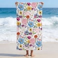 Colorful Floral Spring 2-in-1 Beach Towel Backpack,Quick Dry Beach ...