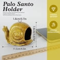 ABCISI Yellow Ceramic Snail Palo Santo Holder & Modern Chiminea Incense ...