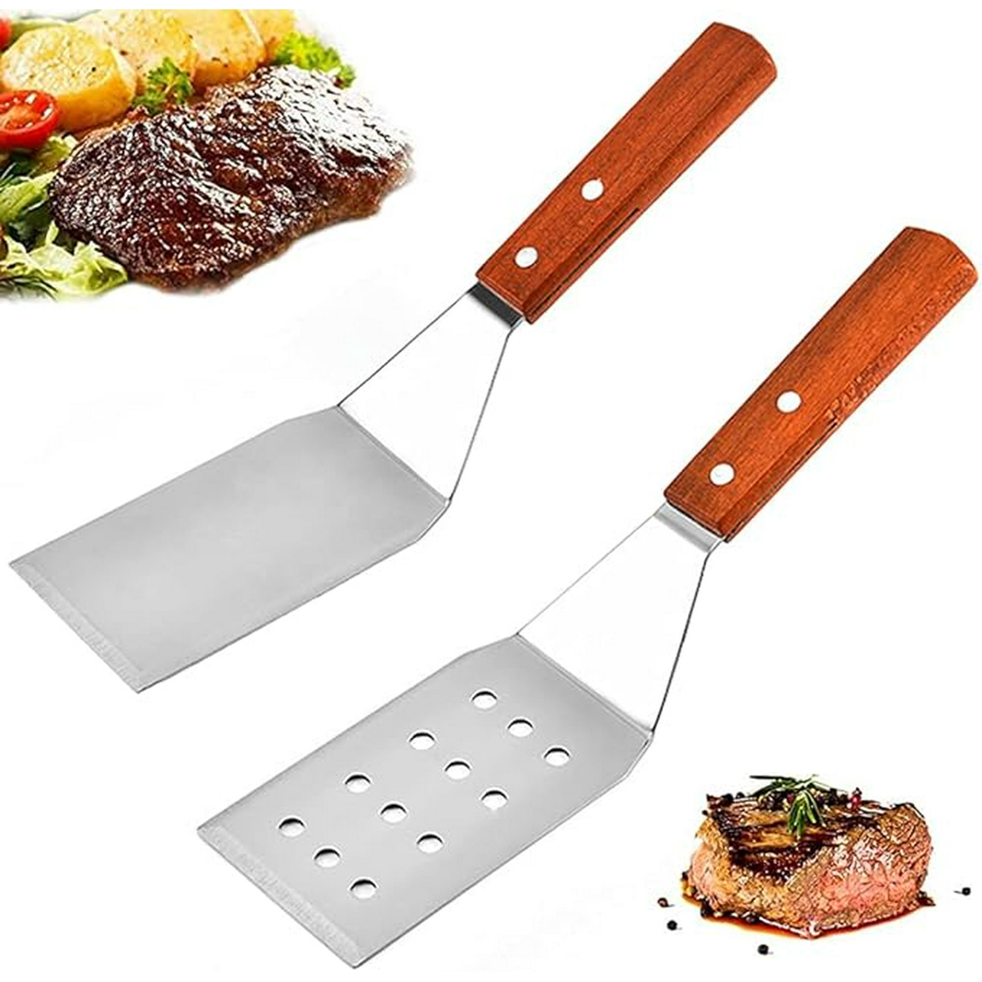 Click here for Nieqiuyun 2 Pieces Bbq Spatula  Stainless Steel Sp... prices