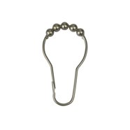 Mainstays Plastic Roller Shower Curtain Rings, White, Set of 12 ...