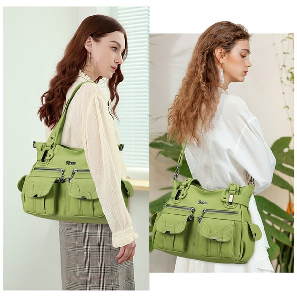 KL928 Purses and Handbags for Women Multi Pocket Tote Bag Hobo ...