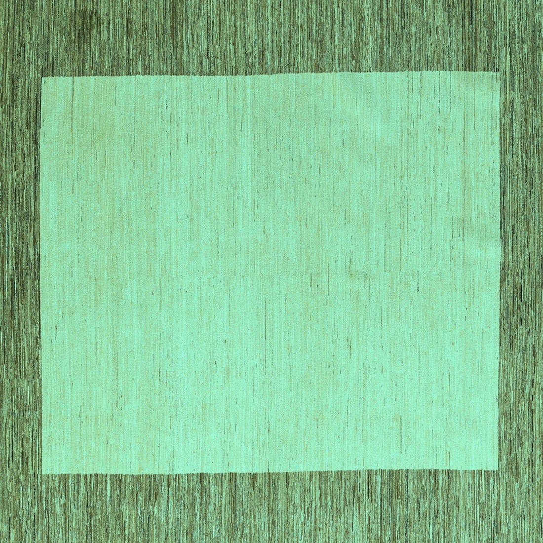 Ahgly Company Machine Washable Indoor Square Solid Turquoise Blue ...