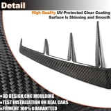 Carbon Fiber Rear Bumper Splitters for Infiniti Q60 Q60S Coupe 2-Door ...